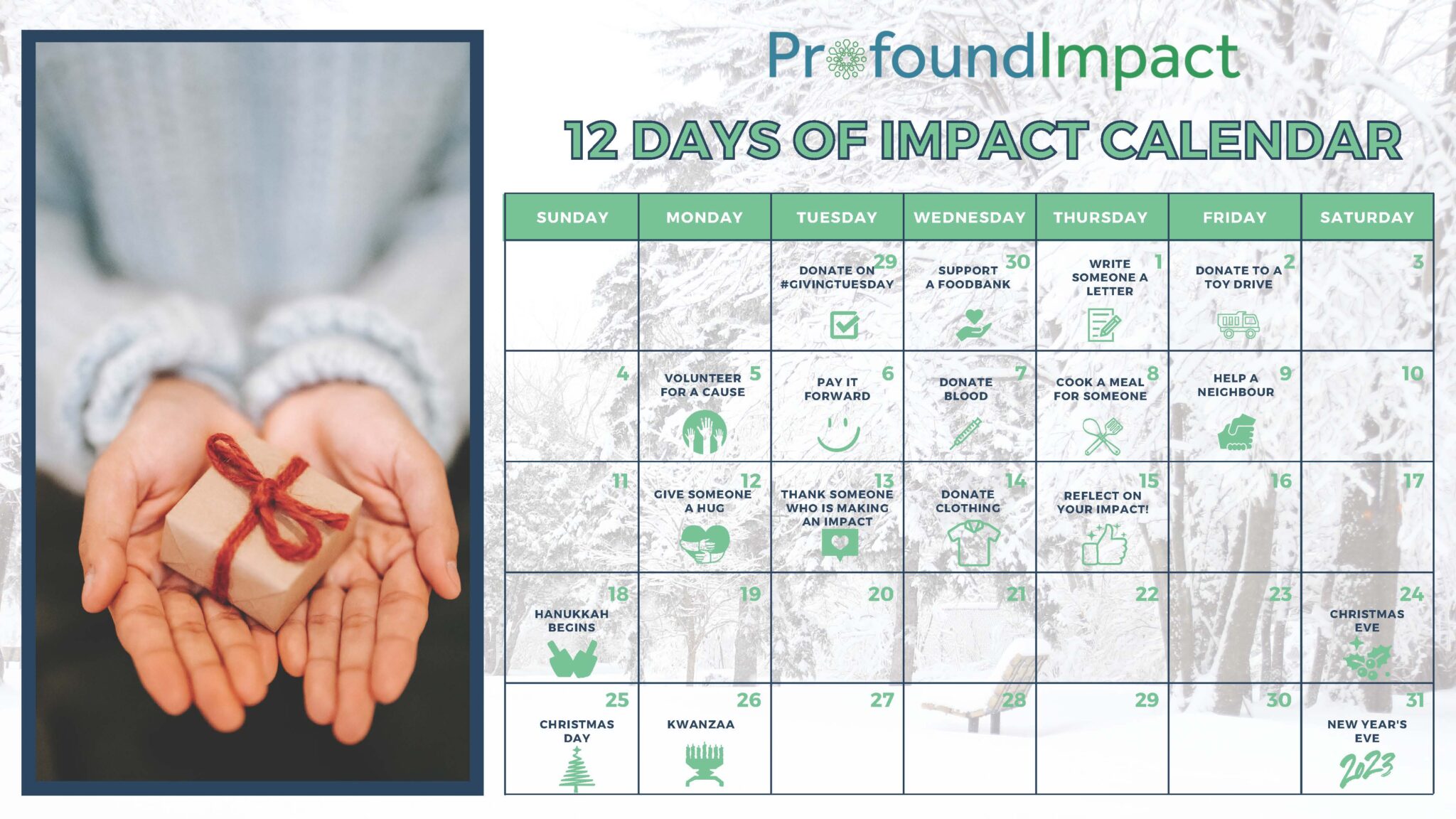Inspiring Generosity and Kindness: 12 Days of Impact Challenge 2022